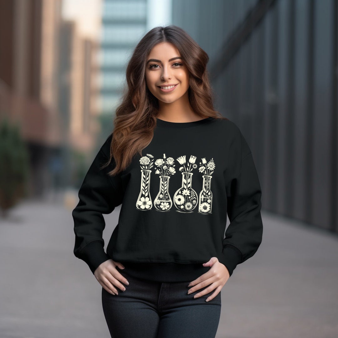 Floral Lab Tech Png, Chemistry Flask Png, Chemistry Design, Medical Lab ...