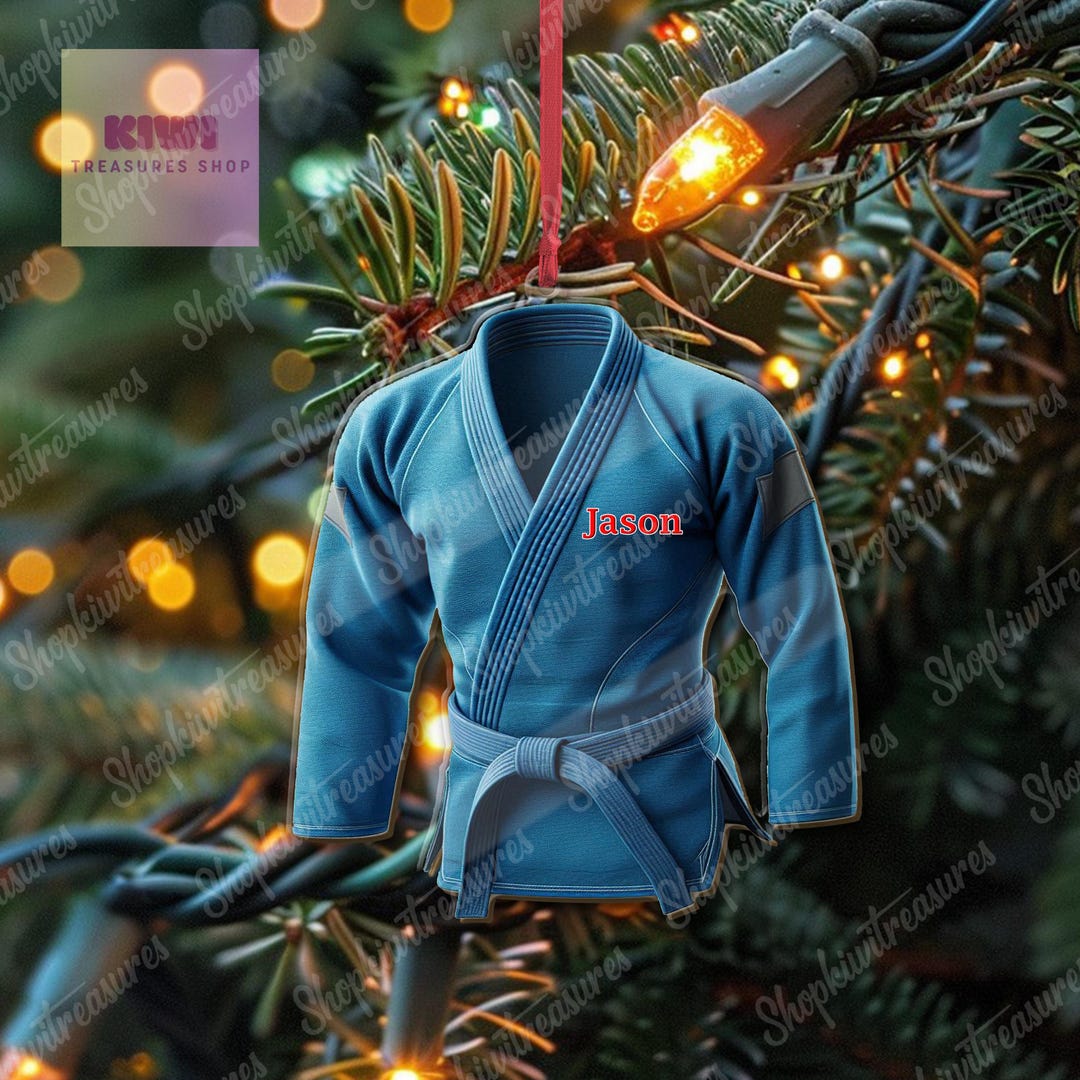 Personalized Blue Jiu Jitsu Uniform Ornament, Christmas Keepsake - Etsy
