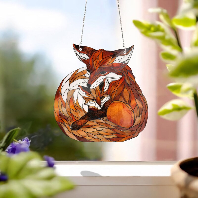 Stained Glass Fox - Etsy