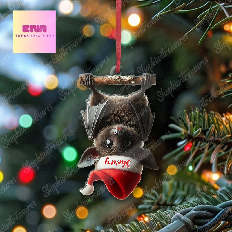 Wood Bat Christmas Ornament - Etsy UK