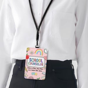 Personalized School Counselor Gift Set: Acrylic Clipboard, Leather ID ...