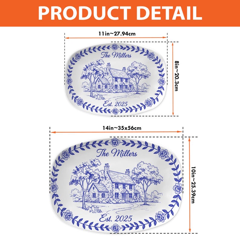 Custom House Platter: Personalized Chinoiserie Style Plate - DECOR Only ...