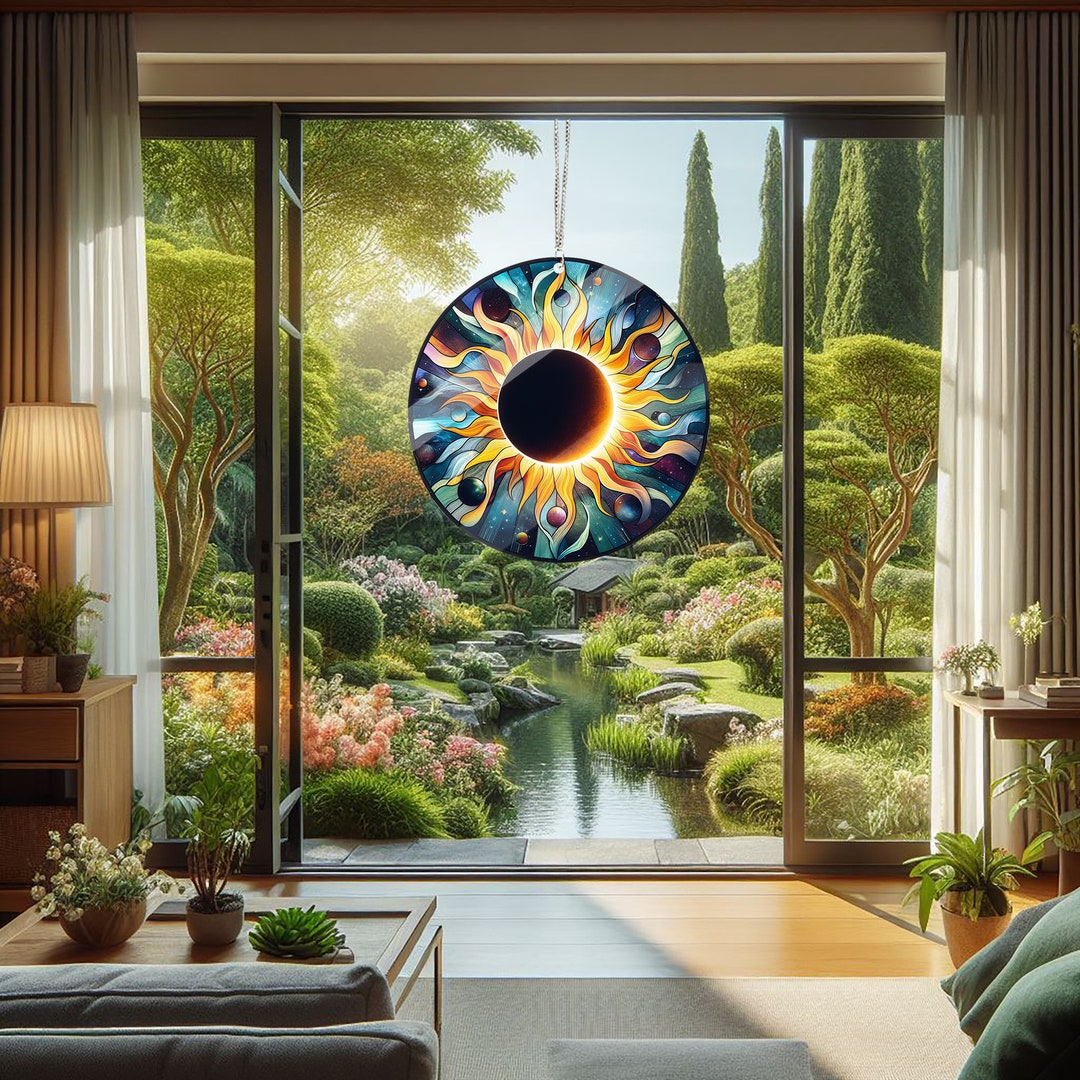 Solar Eclipse Memory ACRYLIC Window Hanging, Solar Eclipse 2024 Gift ...