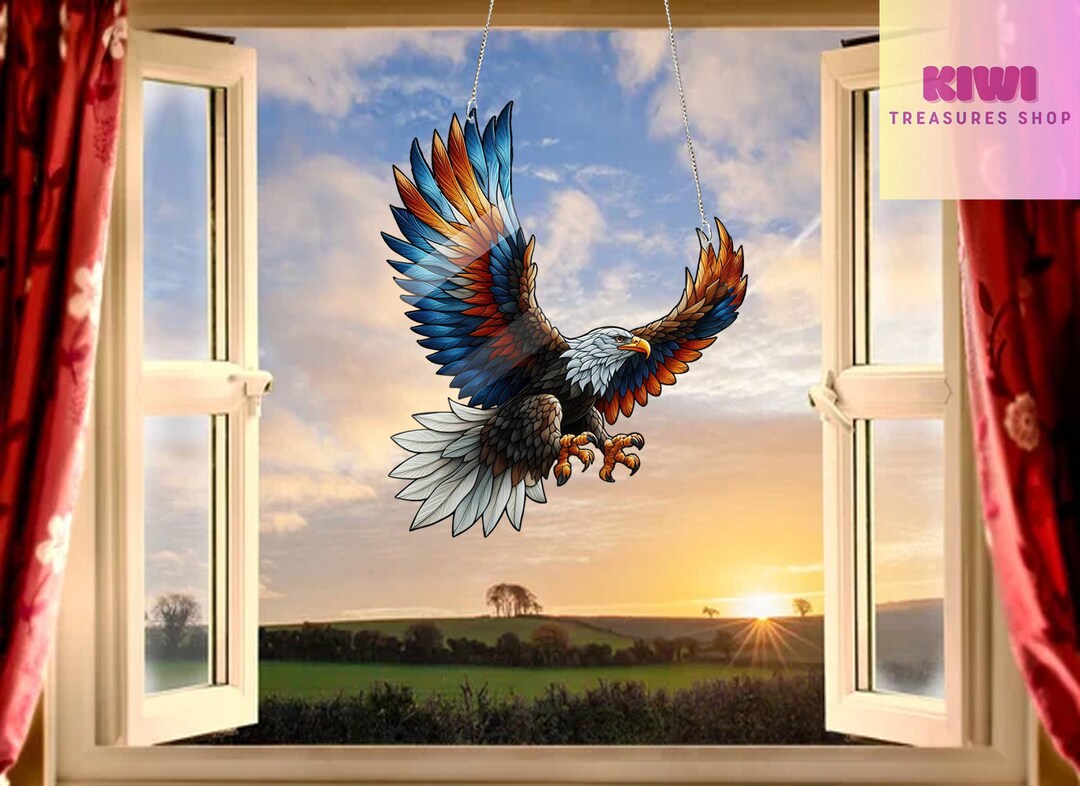 Flying Eagle ACRYLIC Window Hanging, Animal Window Hanging, Indoor ...