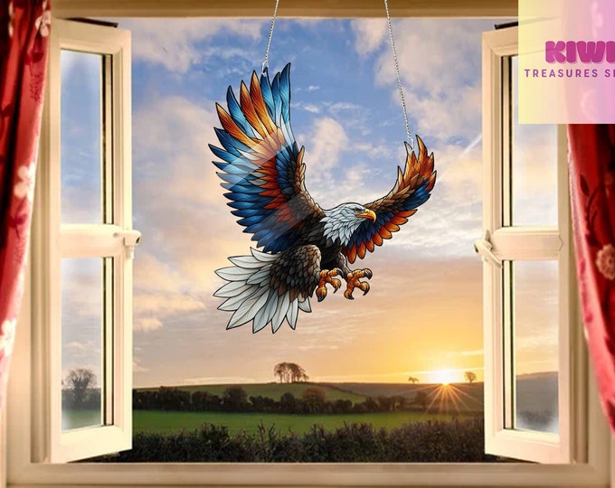 Stained Glass Bald Eagle Head - Etsy