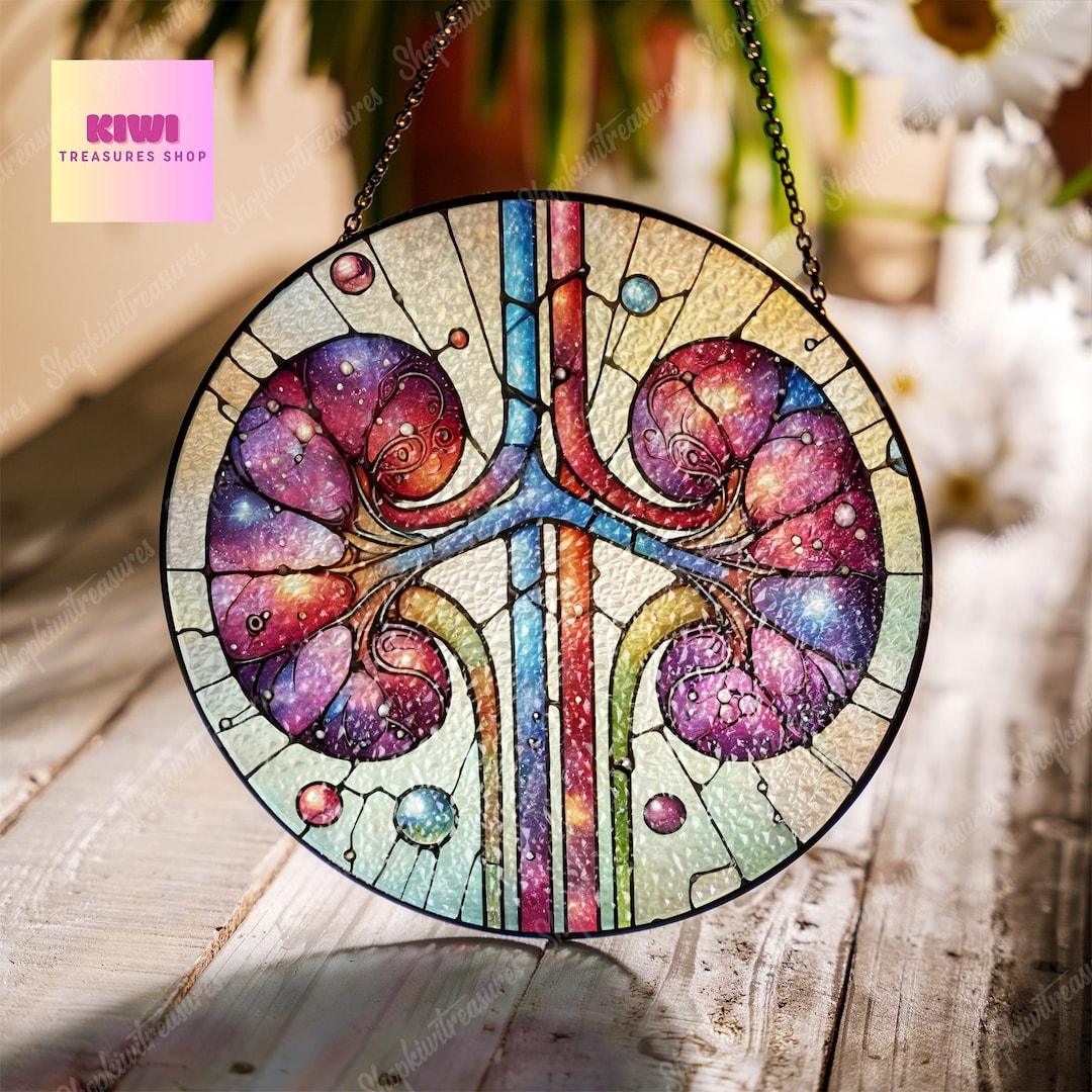 Anatomical Kidneys Glass Suncatcher: Dialysis Nurse Gift - Etsy