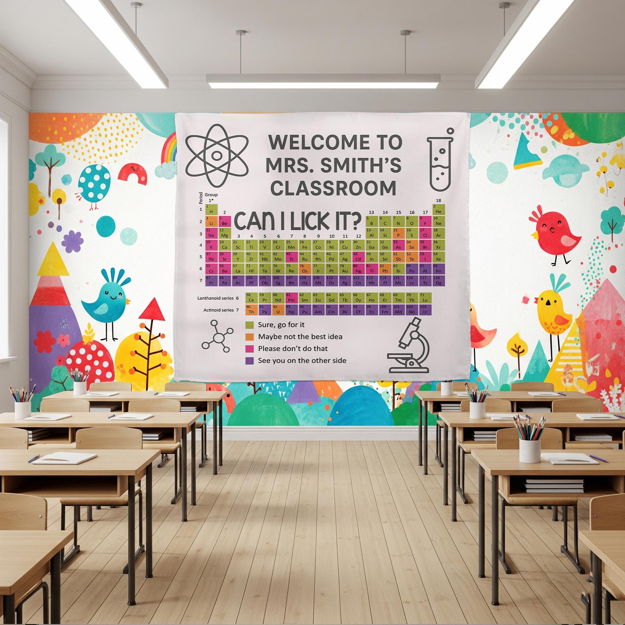 Funny Periodic Table Tapestry – Science Teacher Classroom Decor - Etsy