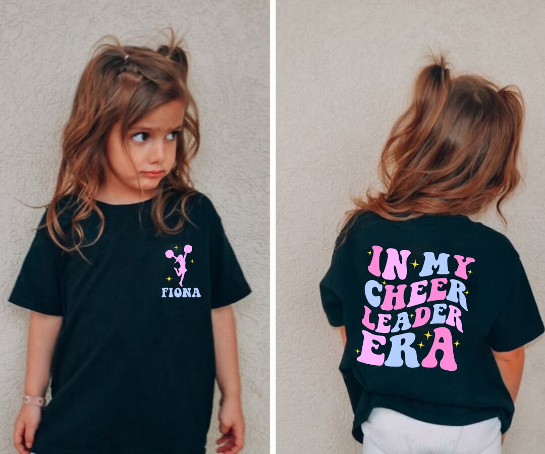 Personalized in My Cheerleader Era, Girls Cheer Shirt, Toddler Youth ...