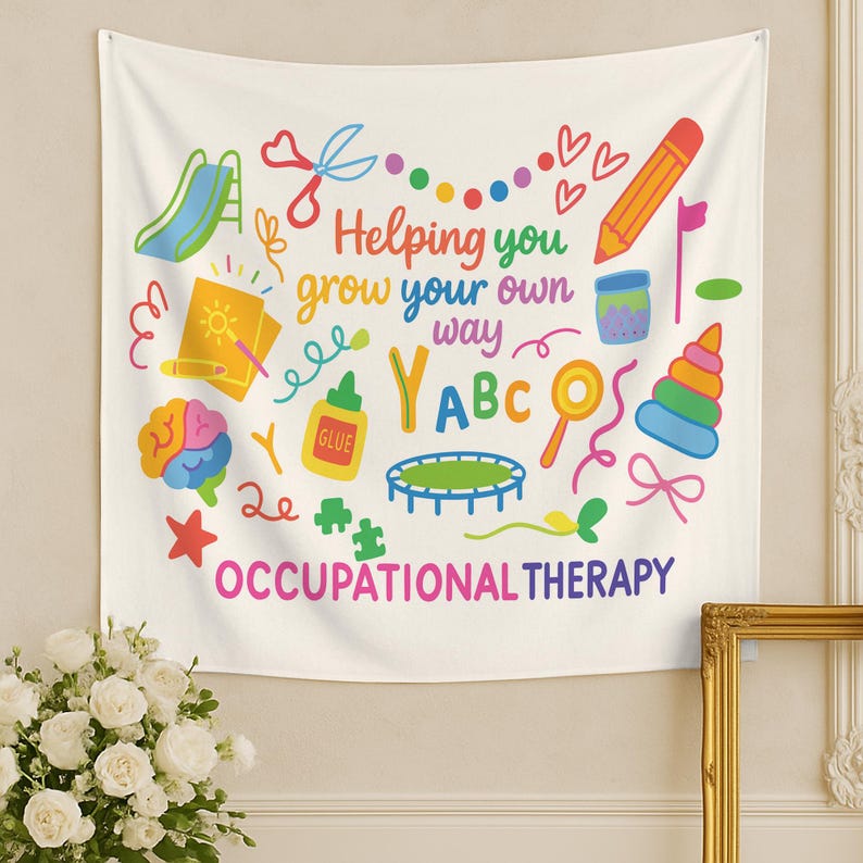 Occupational Therapy Tapestry: Pediatric OT Decor - Sensory Room Art - Etsy