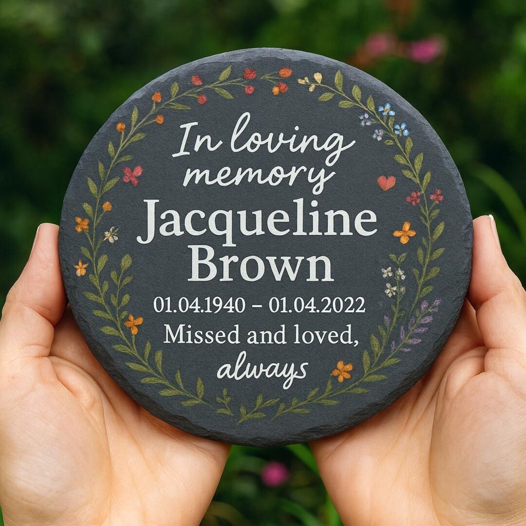 Personalized Memorial Garden Stone: in Loving Memory Remembrance Plaque ...