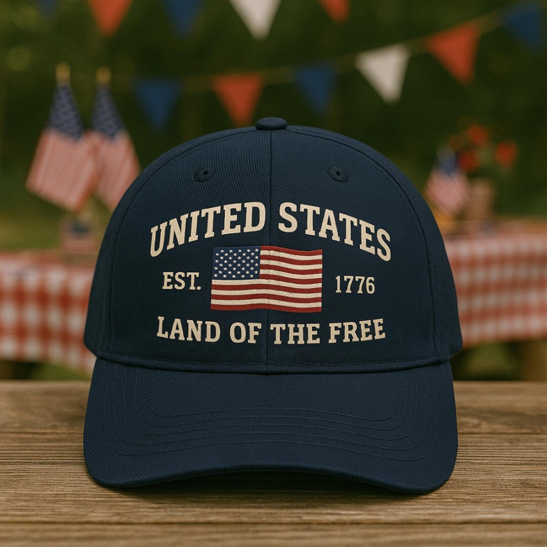 United States Cap, Land of the Free Cap, 4th July Hat, Patriotic USA ...