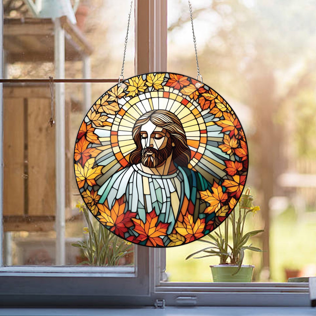 Fall for Jesus Acrylic Window Hanging, Autumn Decor, NOT Suncatcher ...