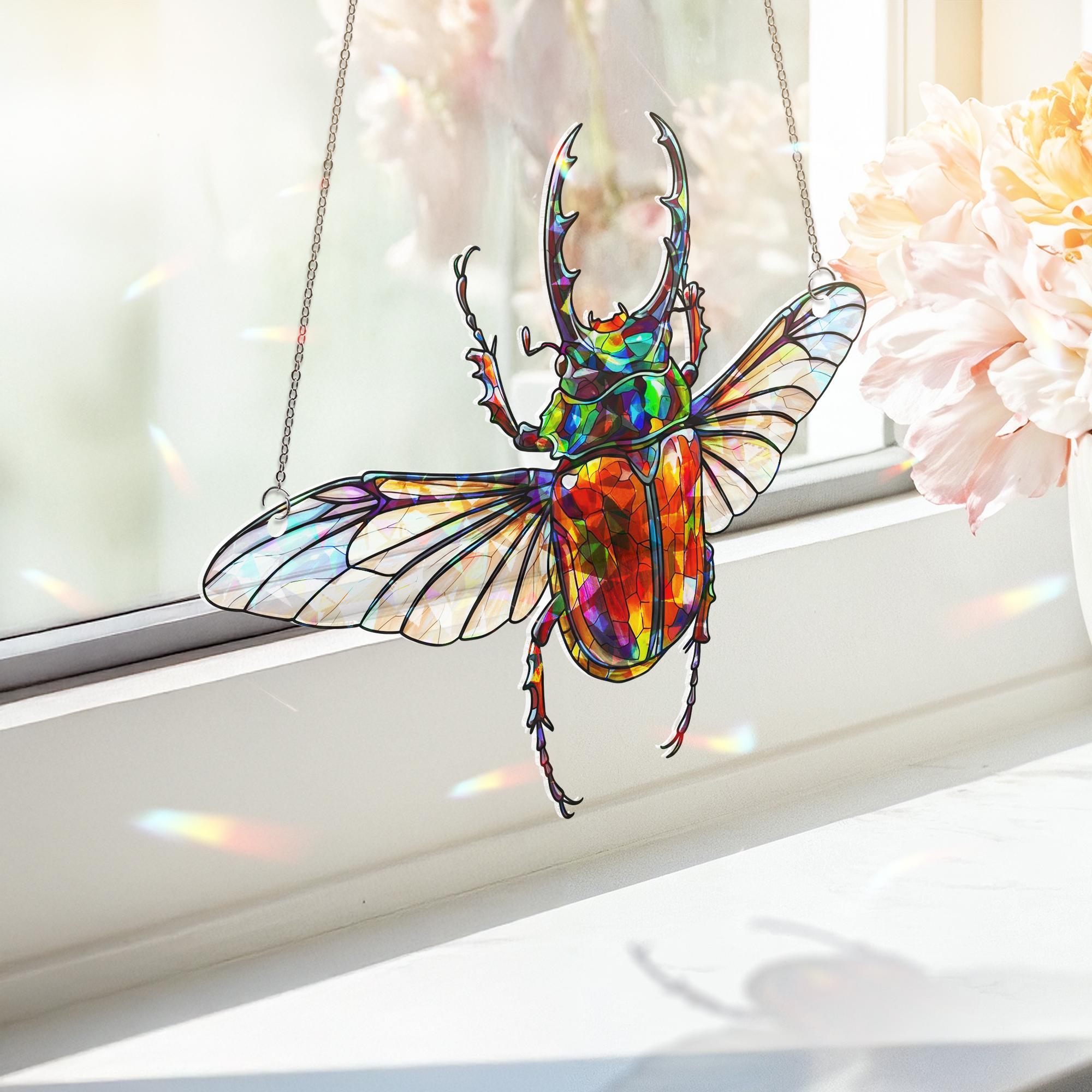 Atlas Beetle Holographic Suncatcher: Gothic Insect Window Art - Etsy