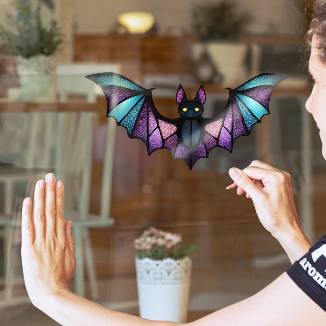 Bat Transparent Vinyl Decal, Window Art, Bat Lovers Gift, Spooky Bat Style, Funny Home Decor ...