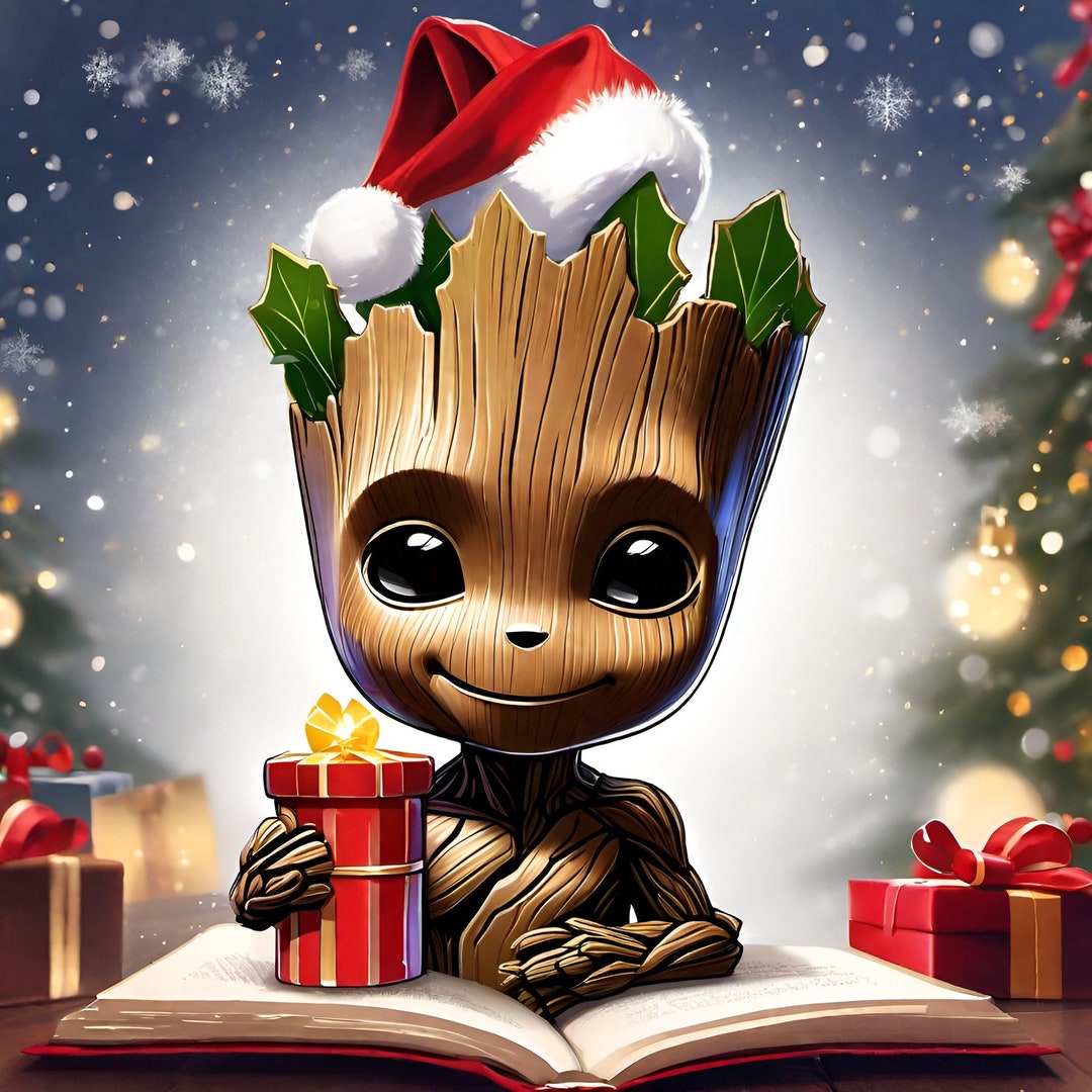 Groot, Santa Hat, Christmas - Etsy