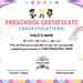 Editable Preschool Graduation Certificate, Preschool Diploma ...