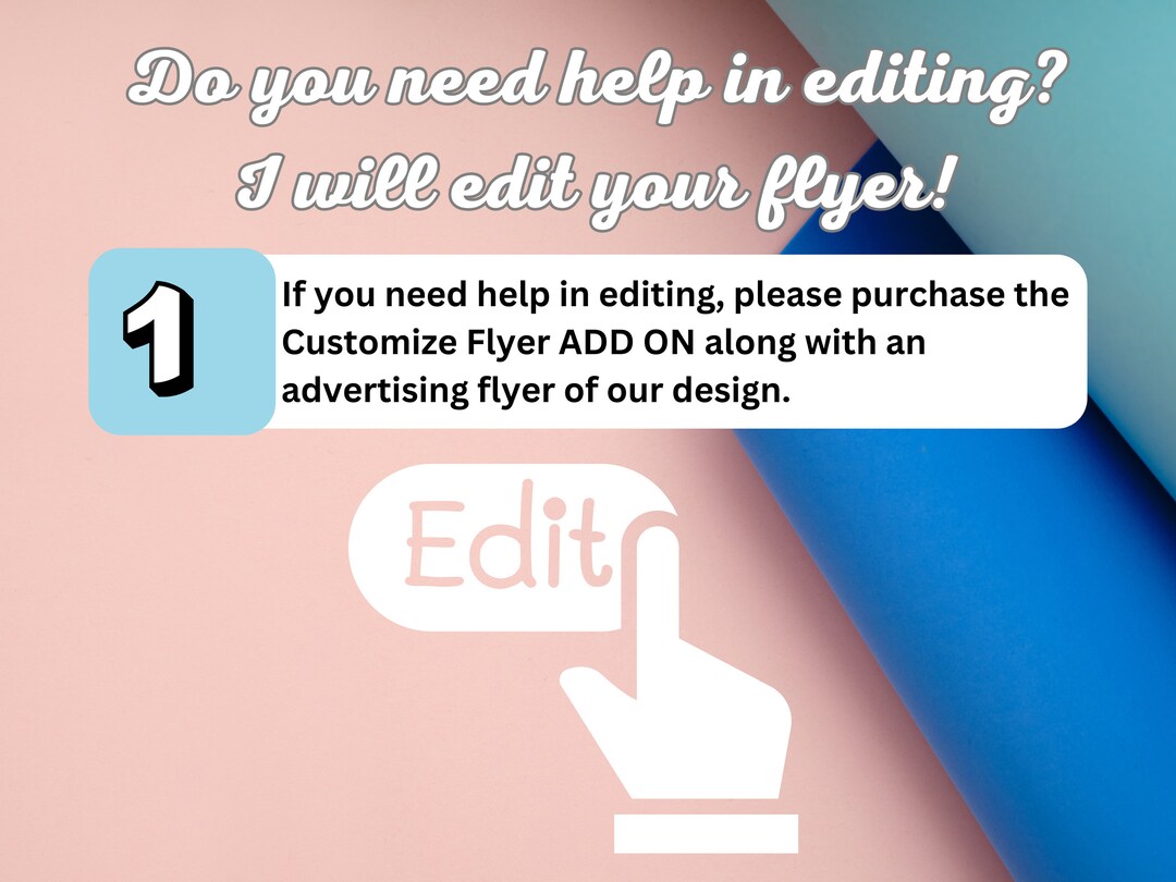 Customize Flyer ADD ON, Edit Flyer Service - Etsy