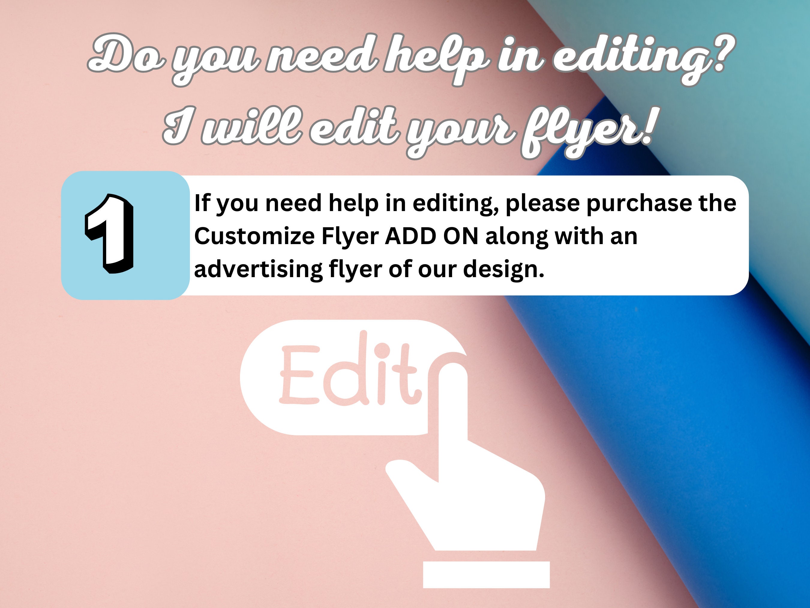 Customize Flyer ADD ON, Edit Flyer Service - Etsy