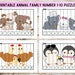 Animal Family Puzzles Number 1-10, Animal Puzzles, Matching Puzzles ...