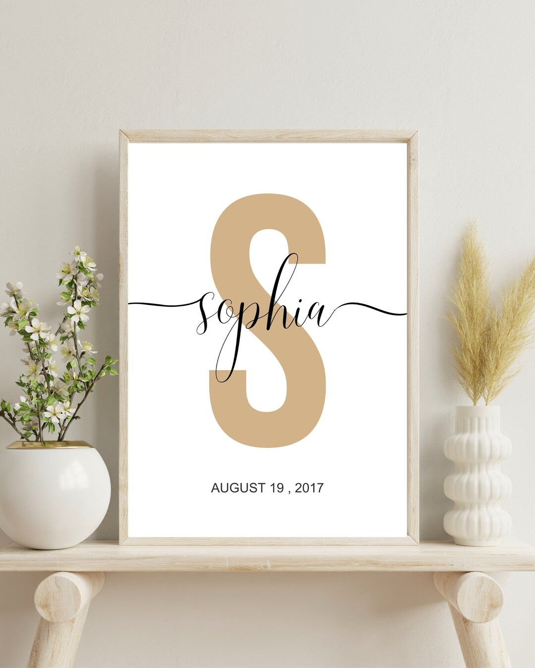 Custom Initial Print, Name Printable, Personalized Name Print ...