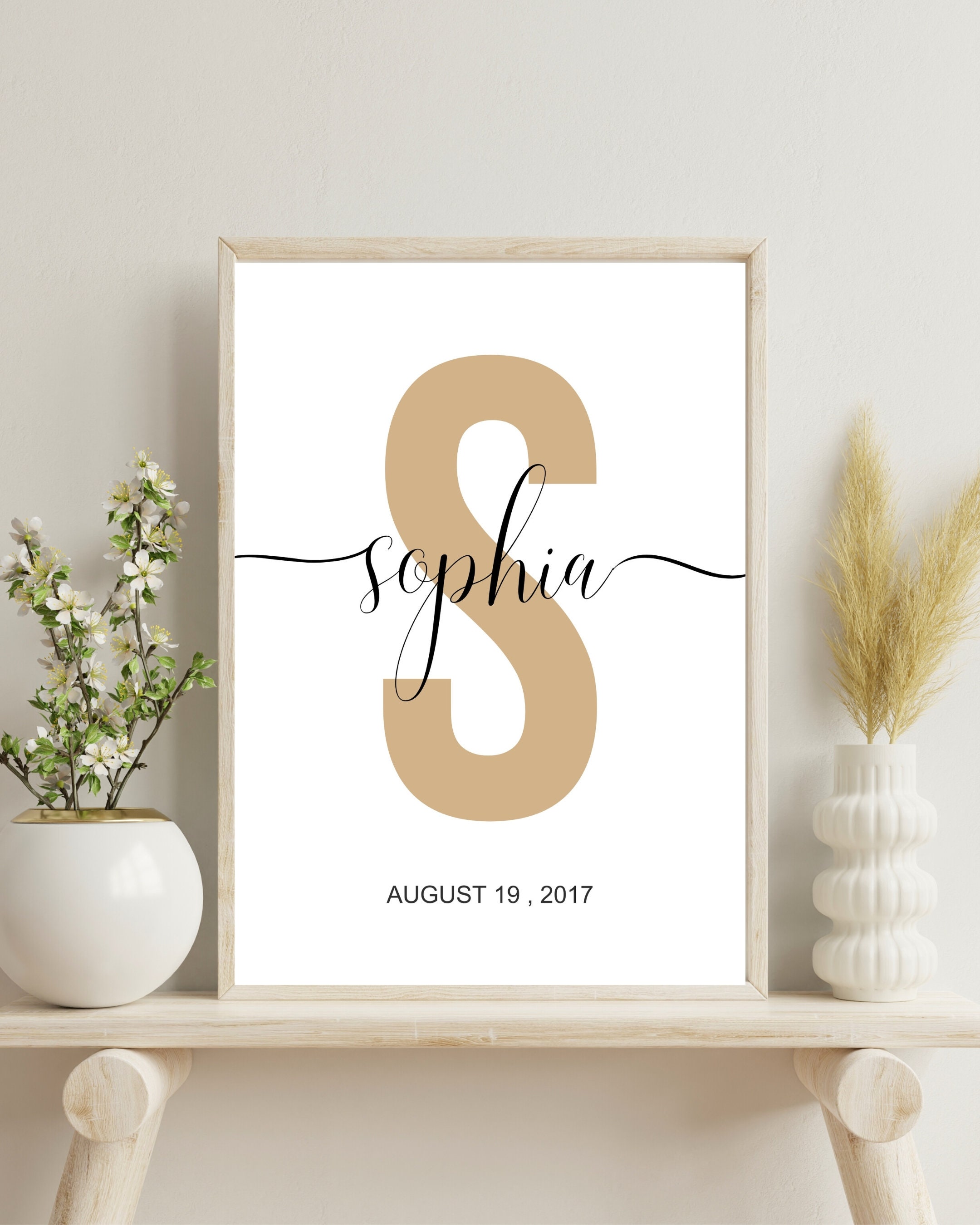 Custom Initial Print, Name Printable, Personalized Name Print ...