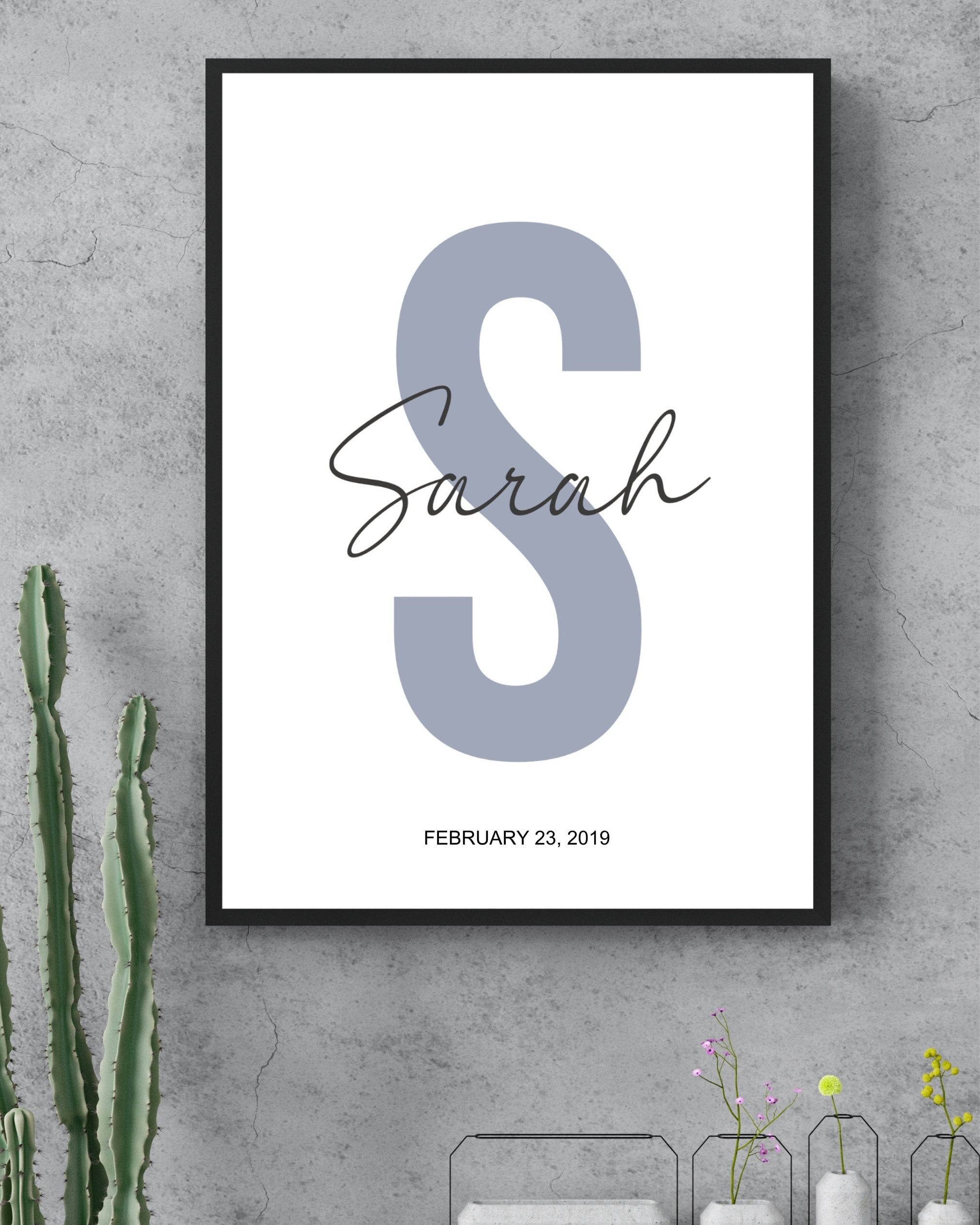 Custom Initial Print, Name Printable, Personalized Name Print ...