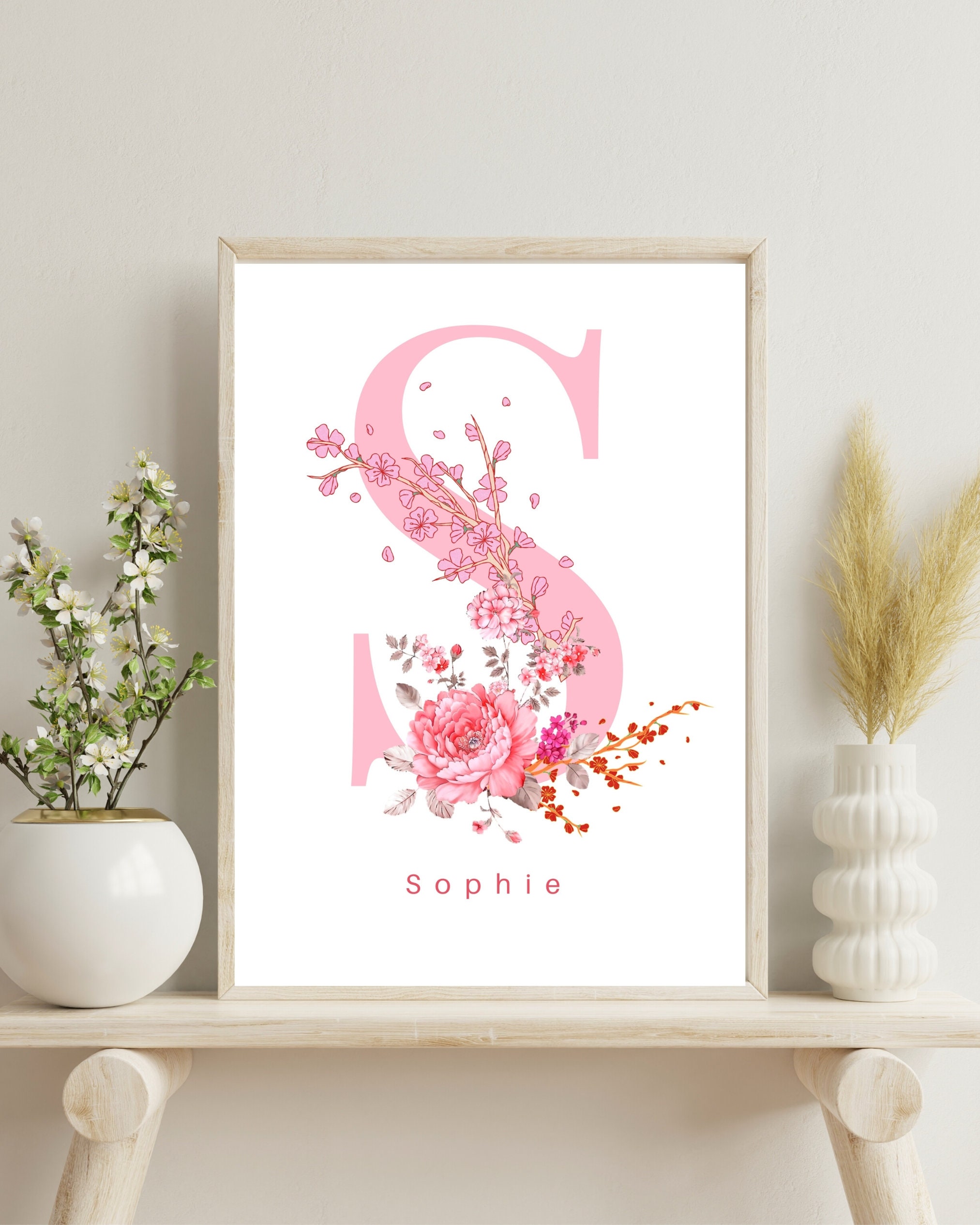 Custom Initial Print, Name Printable, Personalized Name Print ...