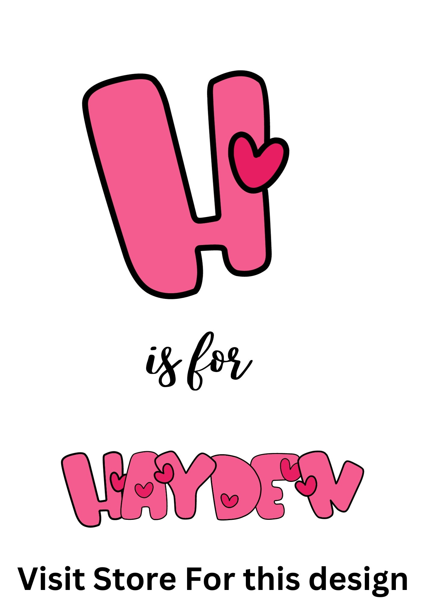 Custom Initial Print, Name Printable, Personalized Name Print ...