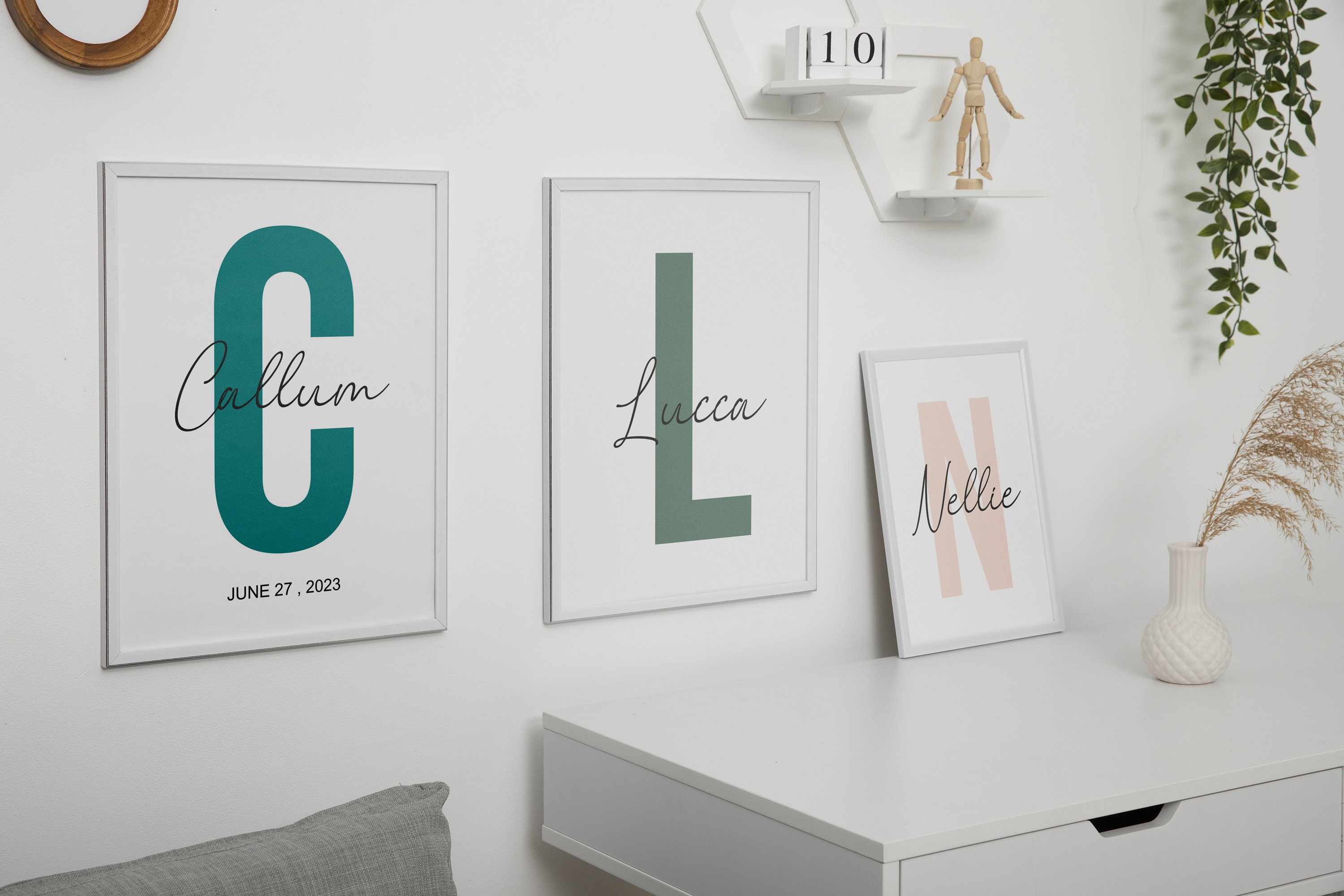 Custom Initial Print, Name Printable, Personalized Name Print ...