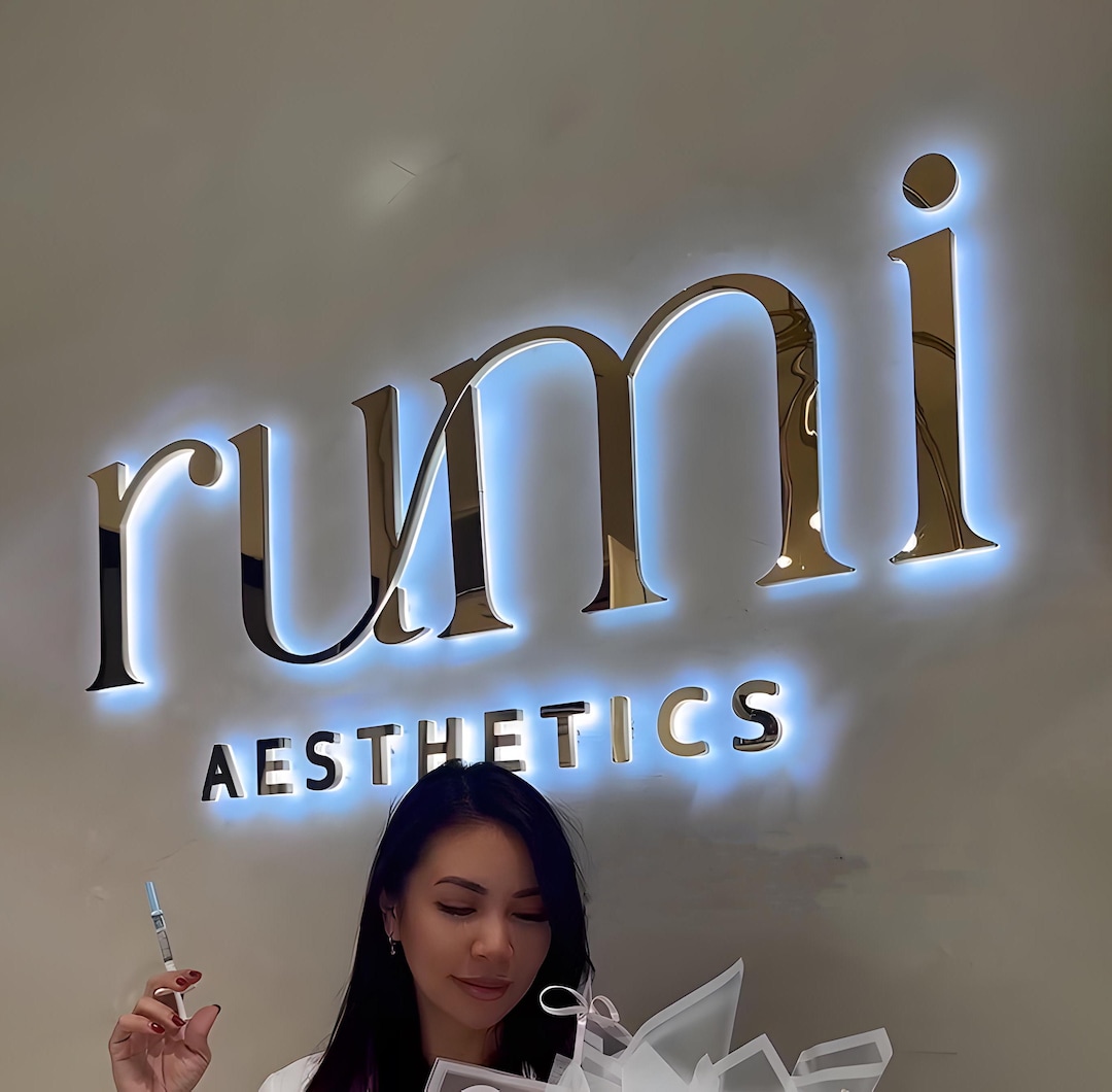 Custom Business Sign, Beauty Salon Sign, 3D Backlit Sign, Reception ...
