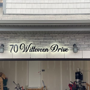 3D Backlit Number Sign, Custom Outdoor Address Sign, House Number Sign ...