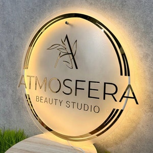 Custom Acrylic Sign, Backlit Sign, Salon Decore Sign, Lightup Sign ...