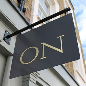 Store Front Sign | Custom Metal Sign | Double Sided Sign | Blade Sign ...