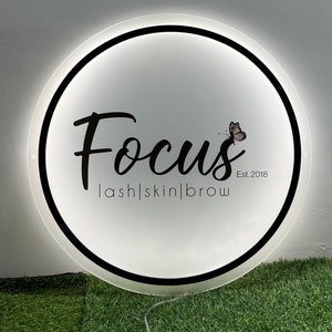 Custom Acrylic Sign, Backlit Sign, Salon Decore Sign, Lightup Sign ...