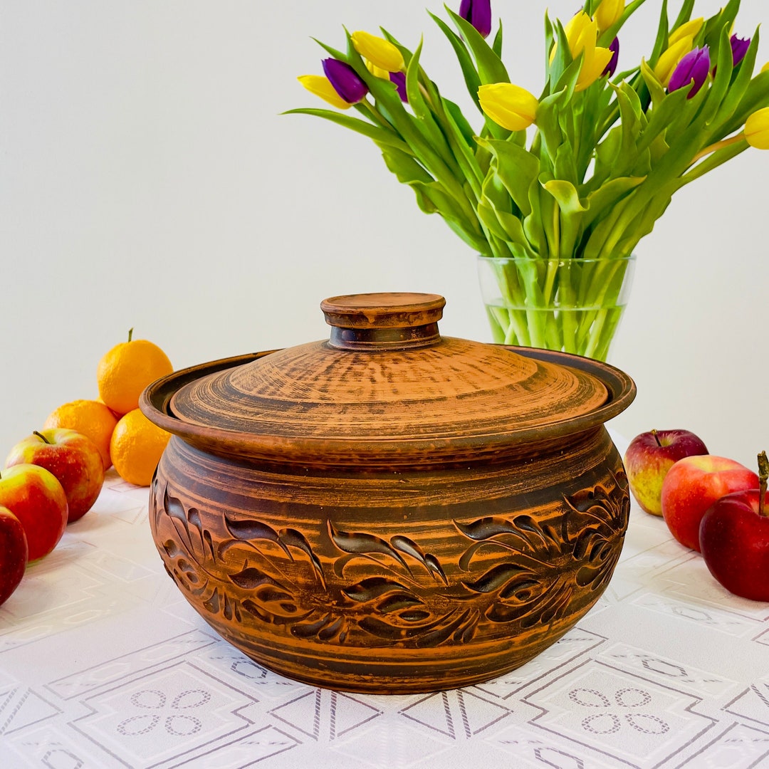 Roman Pot, Roman Pot, Handmade Red Clay Baking Dish - Etsy