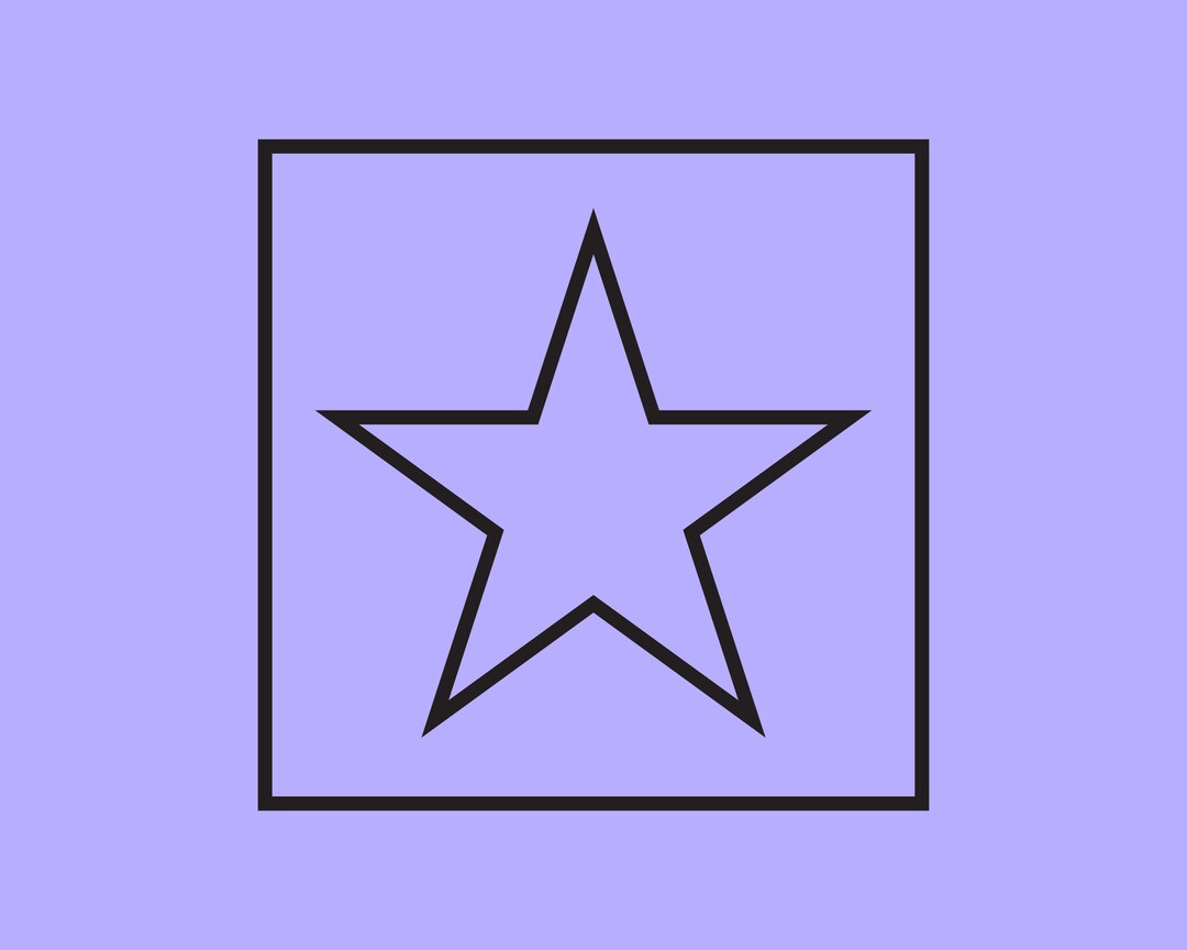 A Perfect Star Inside Square SVG - Etsy