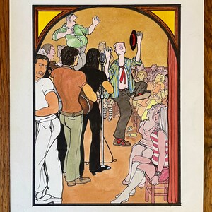 6 Original Illustrations, Ink Drawings From the 70s, 1970s, Mid Century ...