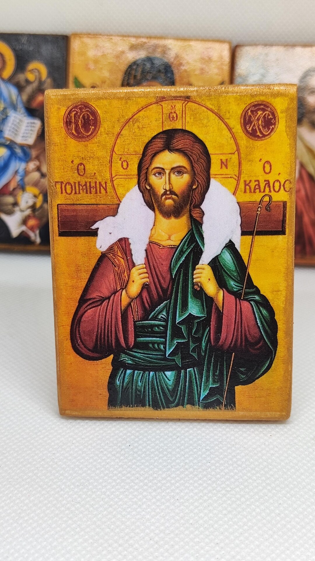 Jesus Christ the Good Shepherd – Orthodox Christian Icon on Wood With ...