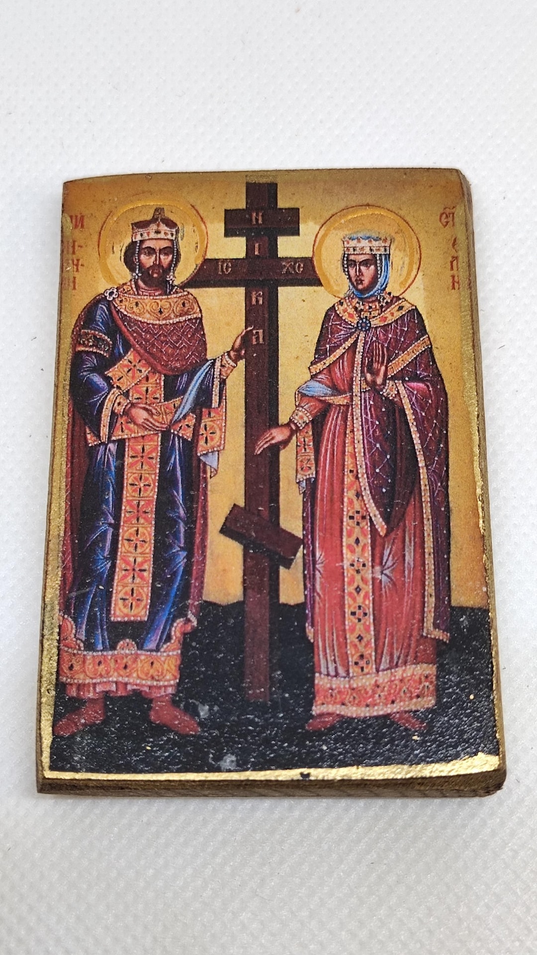 Orthodox Icon of St. Constantine and St. Helena | Handmade Aged ...