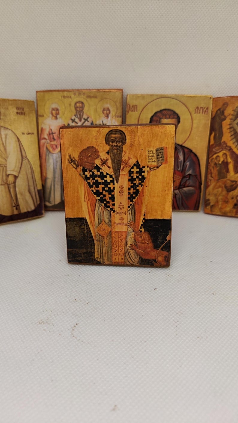 Saint Ignatius of Antioch Icon • Handmade Wood Magnet, Orthodox Art - Etsy