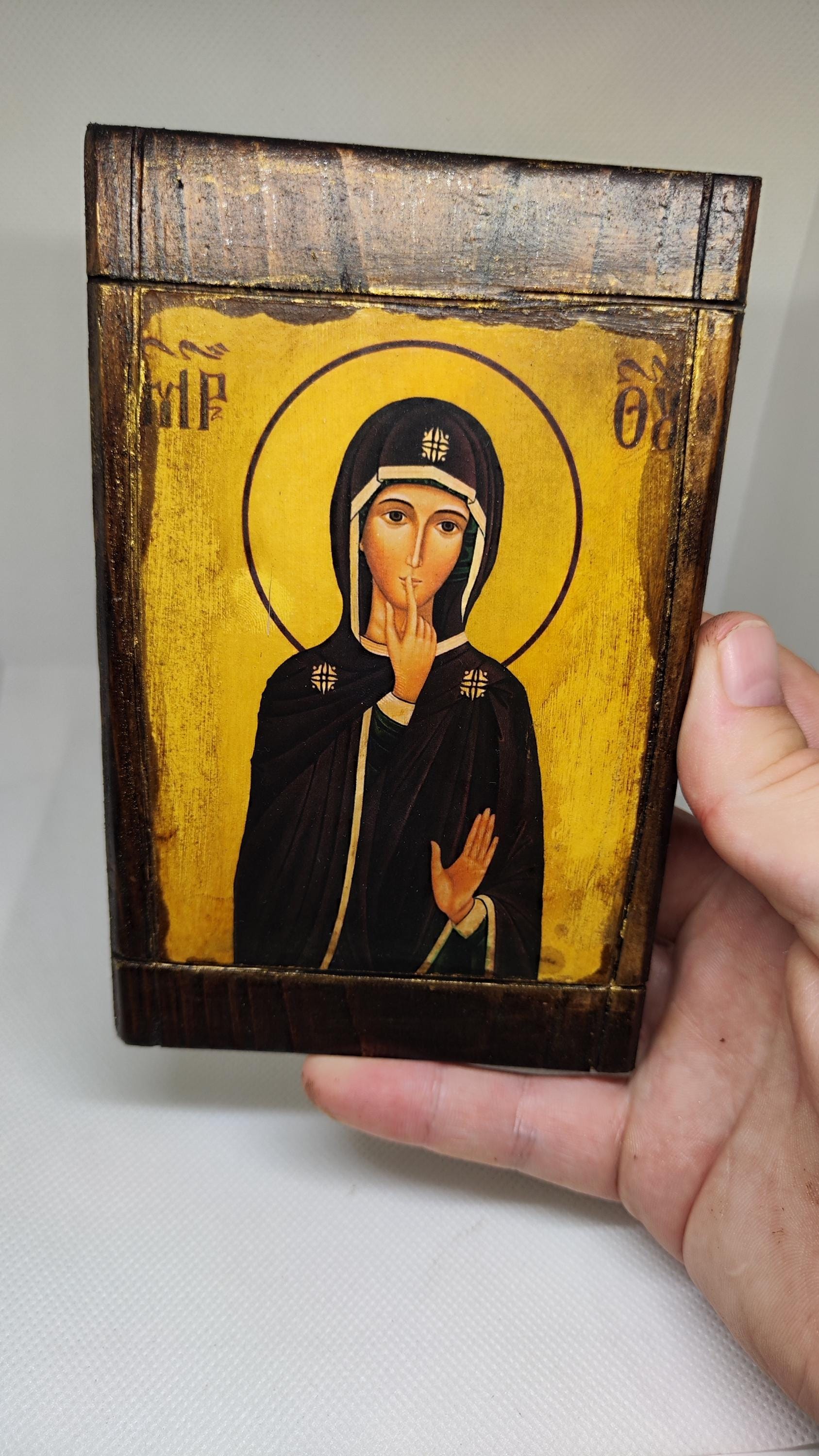 Silent Theotokos – Virgin Mary of Silence – Orthodox Icon Magnet ...
