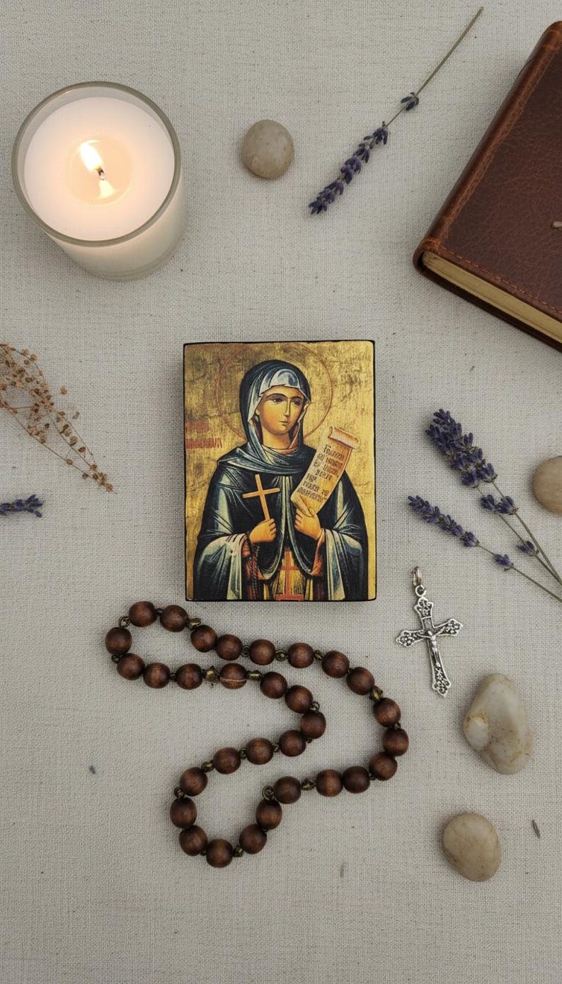 St. Paraskeva Icon | Handmade Wooden Magnet, Orthodox Blessing - Etsy