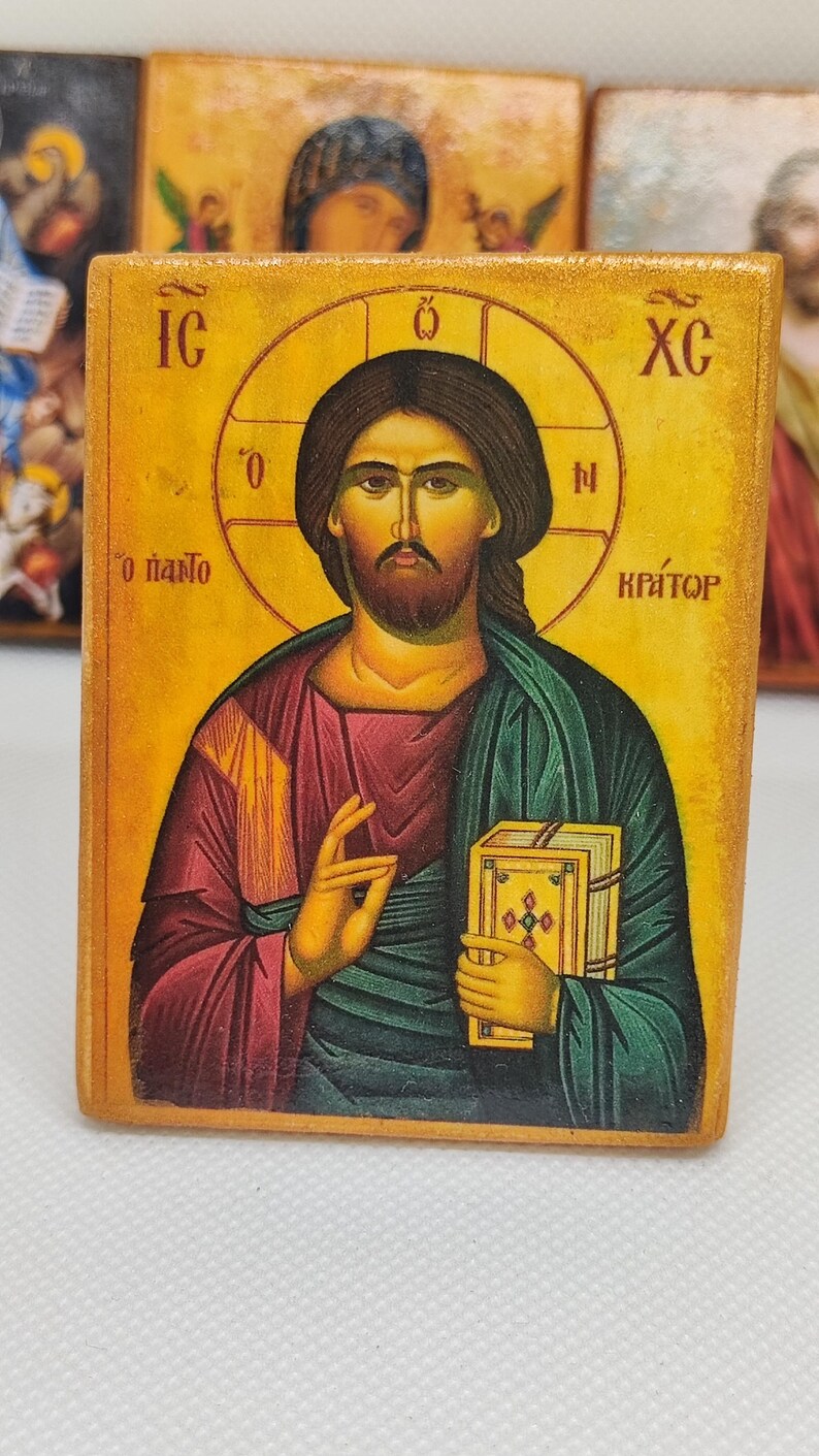 Christ With Sword Icon: Orthodox Christian Art Magnet on Wood - Etsy