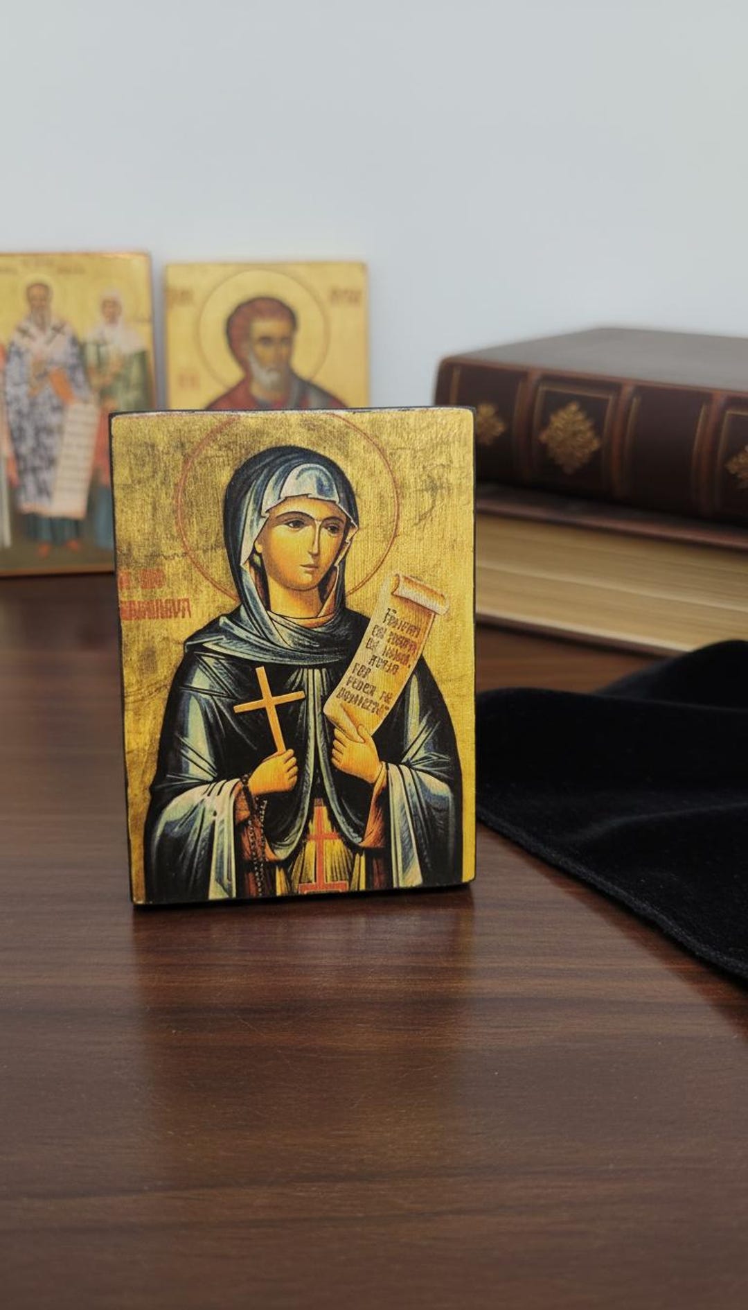 St. Paraskeva Icon | Handmade Wooden Magnet, Orthodox Blessing - Etsy