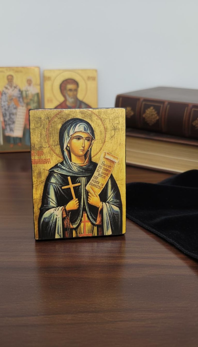 St. Paraskeva Icon | Handmade Wooden Magnet, Orthodox Blessing - Etsy