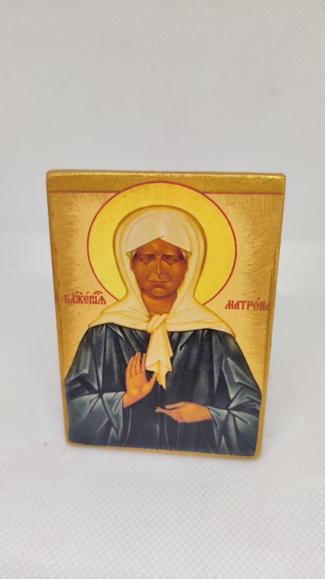 St. Matrona of Moscow Icon – Handmade Wooden Orthodox Gift - Etsy