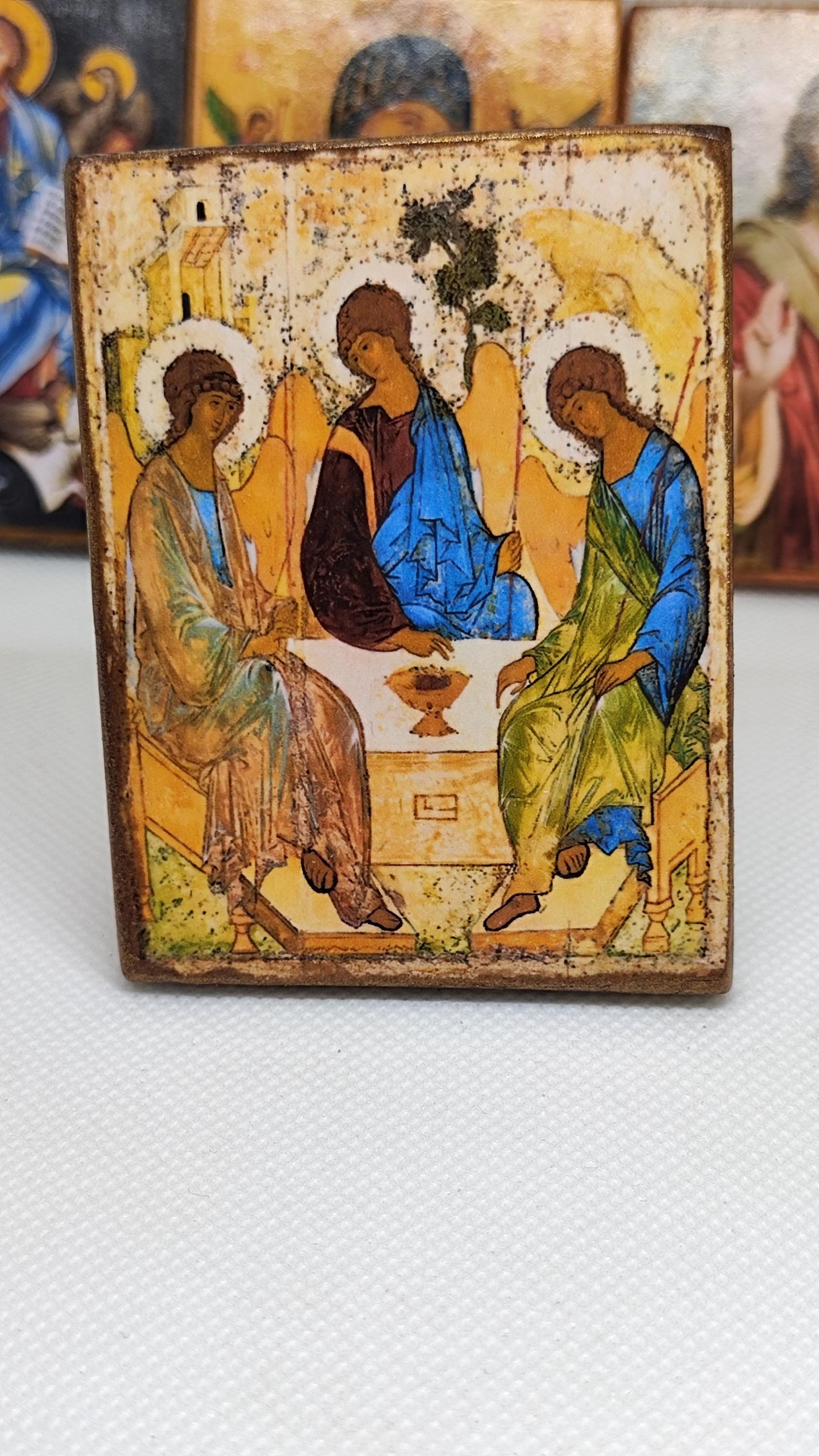 Holy Trinity Icon – Andrei Rublev Replica – Orthodox Wooden Icon - Etsy