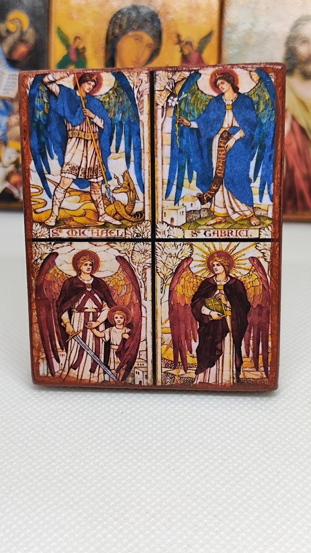 Four Archangels Icon – Orthodox Wooden Magnet – Archangel Michael and ...