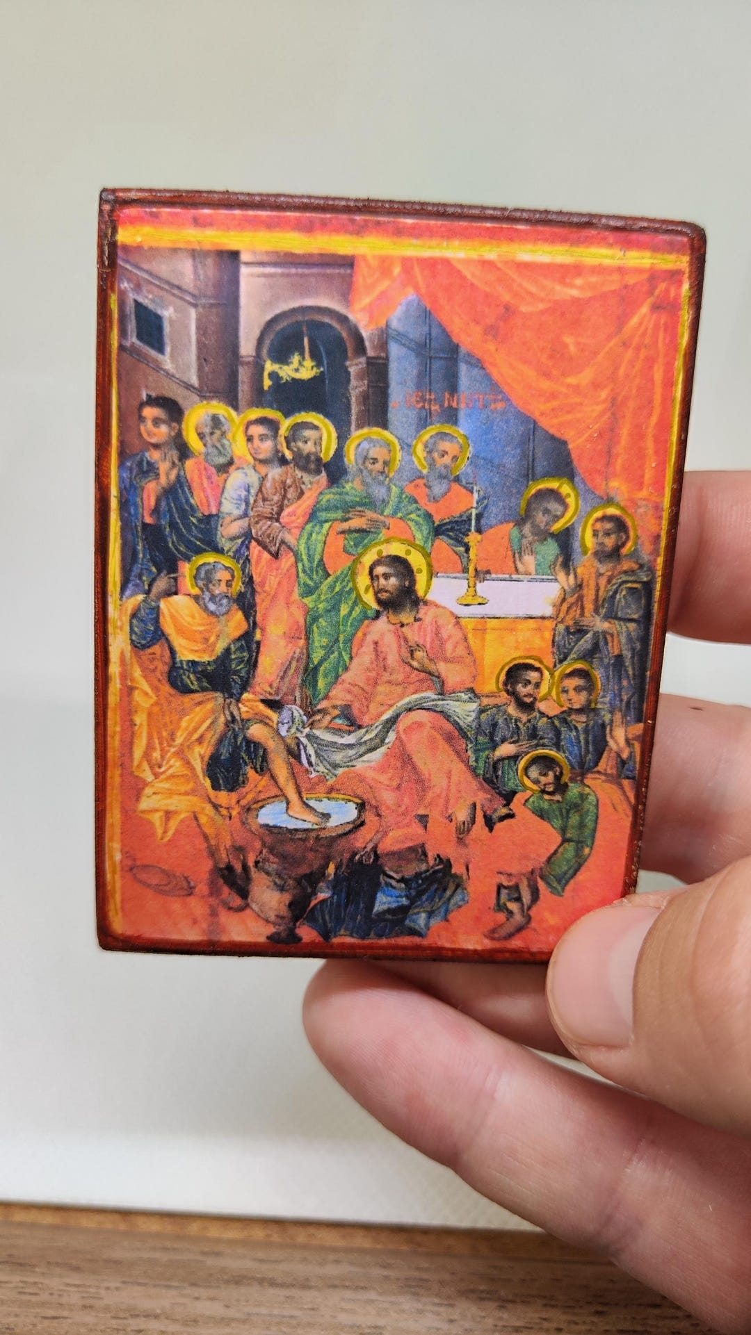 Jesus Washing the Disciples' Feet – Orthodox Icon – Handmade Wooden ...