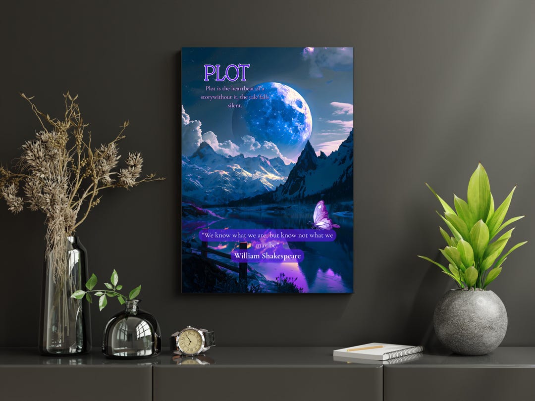 Literature Plot Diagram Poster: Story Elements Chart, Classroom Decor ...